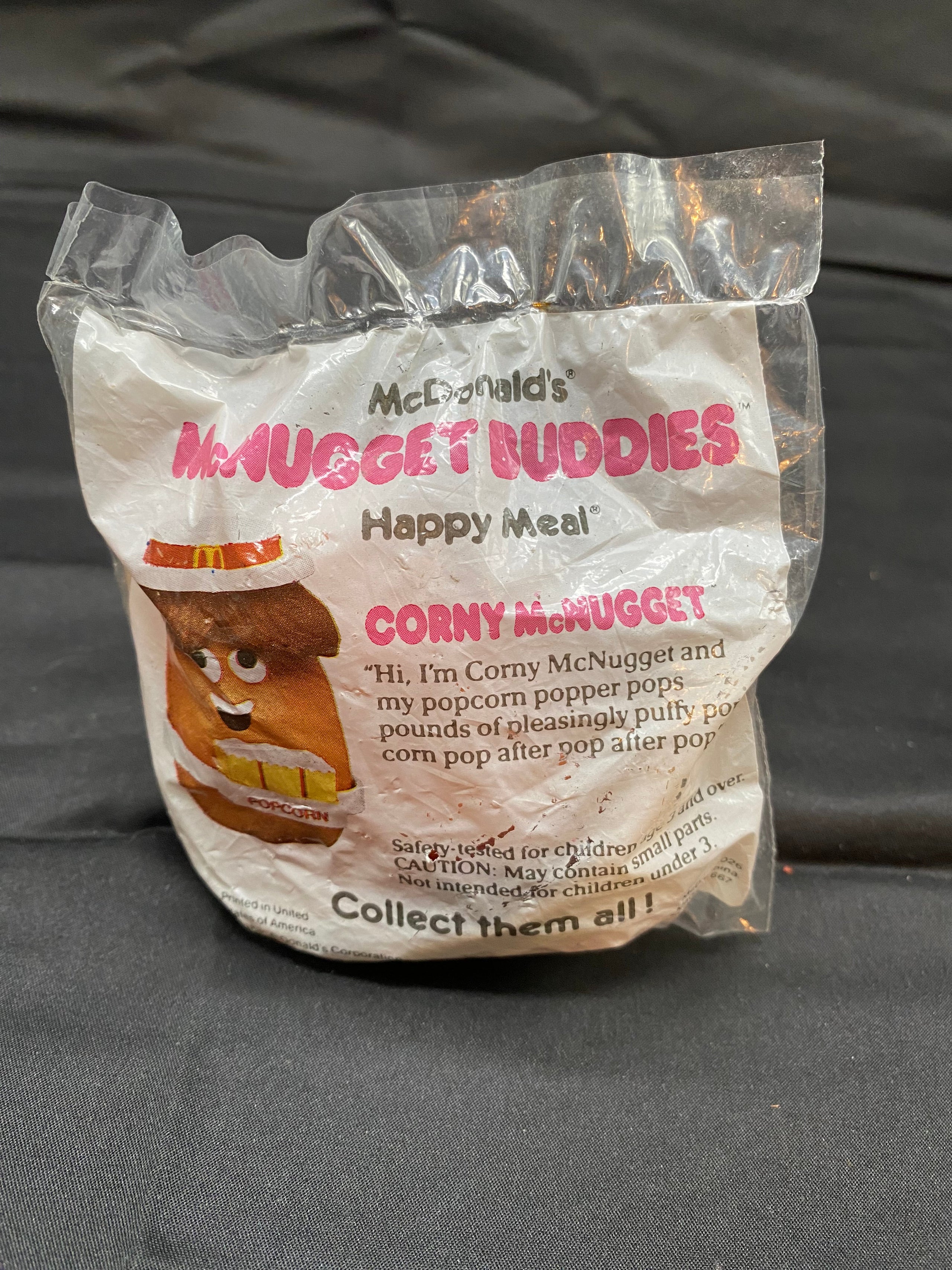 MCDONALDS MCNUGGET BUDDY CORNY MCNUGGET IN BAG - 1988 | Drtonguestoys.net